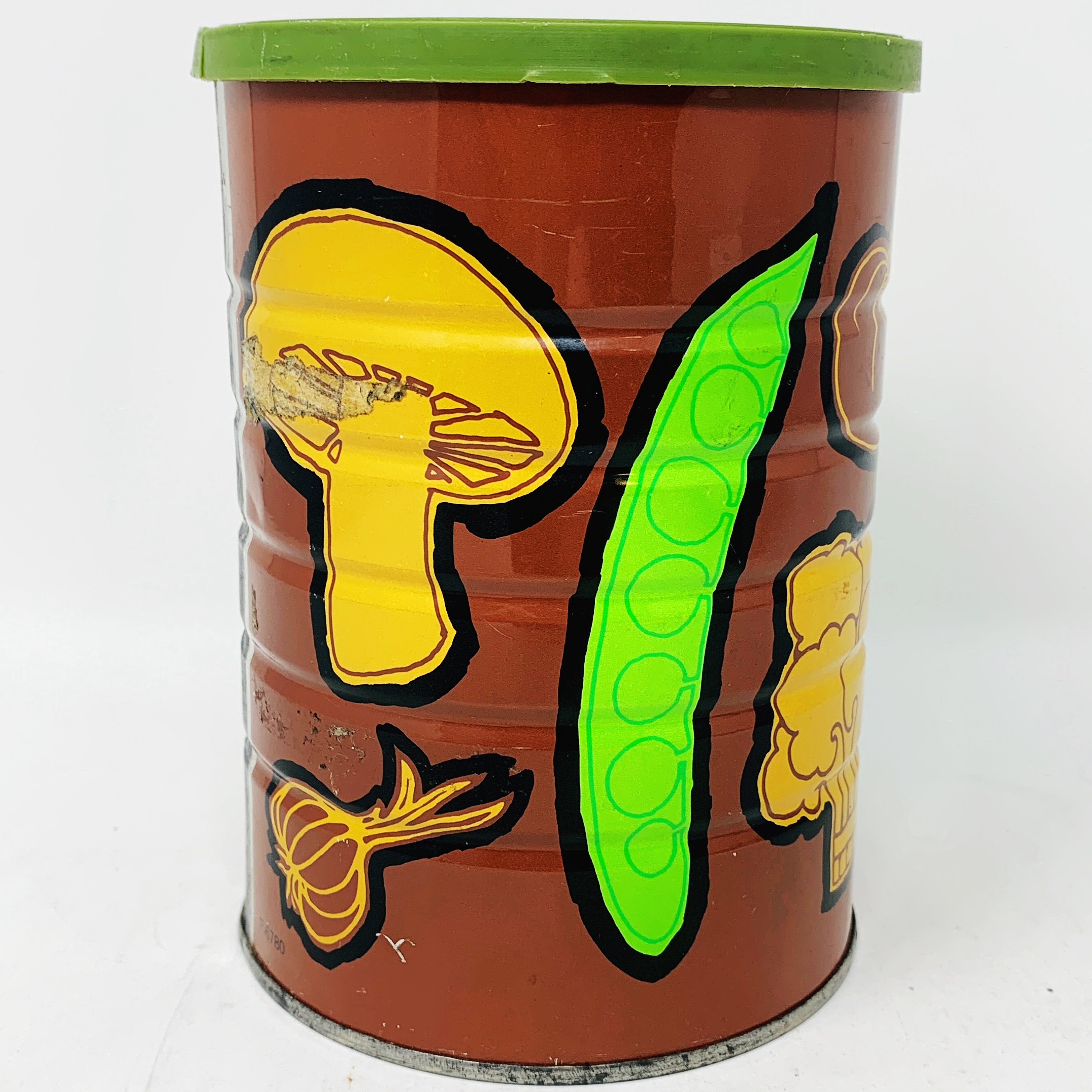 Vintage Vegetable Tin Mid Century Tin Vegetable Canister | Etsy