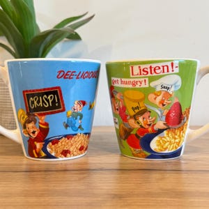 Kellogg's Rice Crispy Cereal Mugs - Set of 2 - Snap Crackle Pop ...