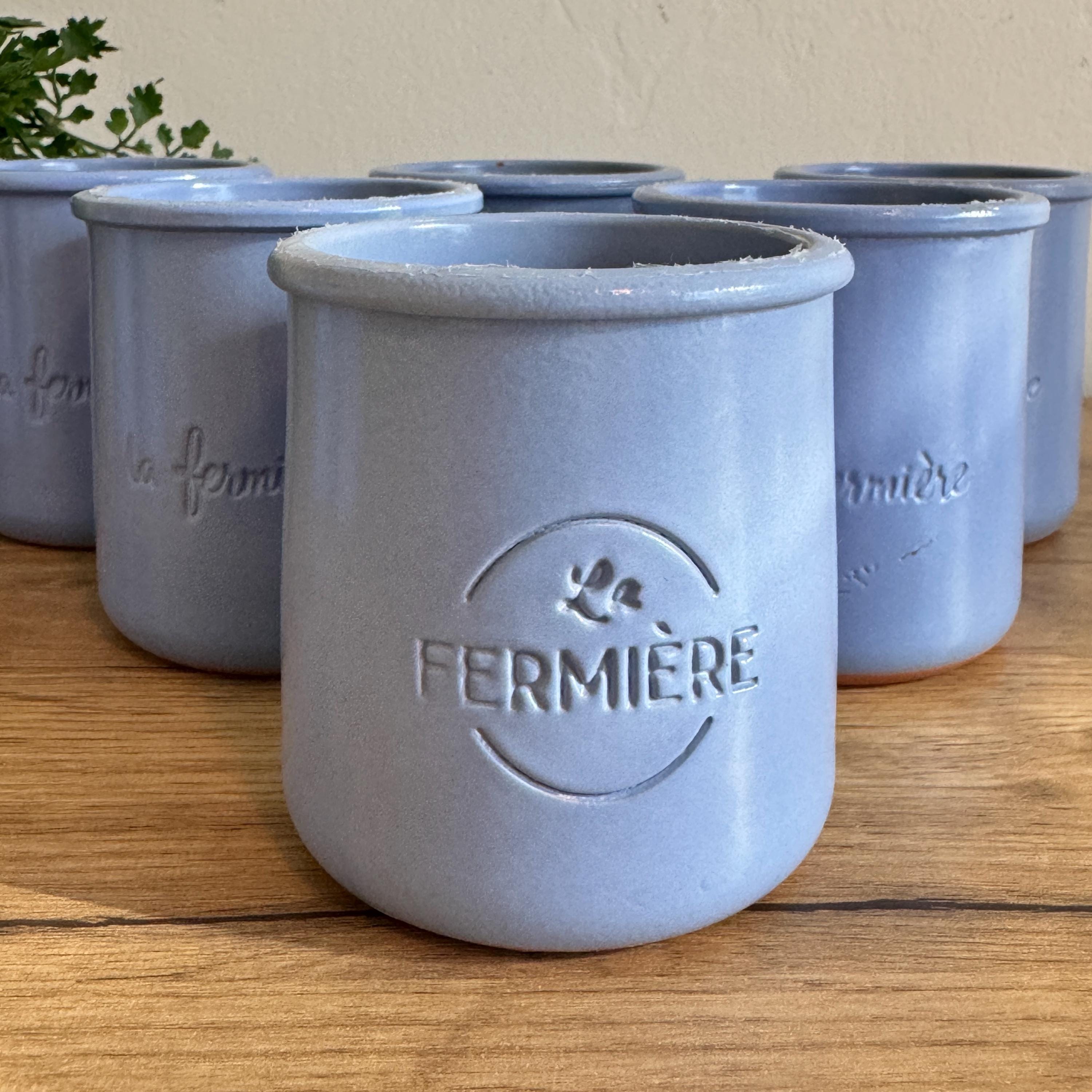 French La Fermiere Yogurt Pot | CHOICE Lavender Blue Ceramic Crock ...