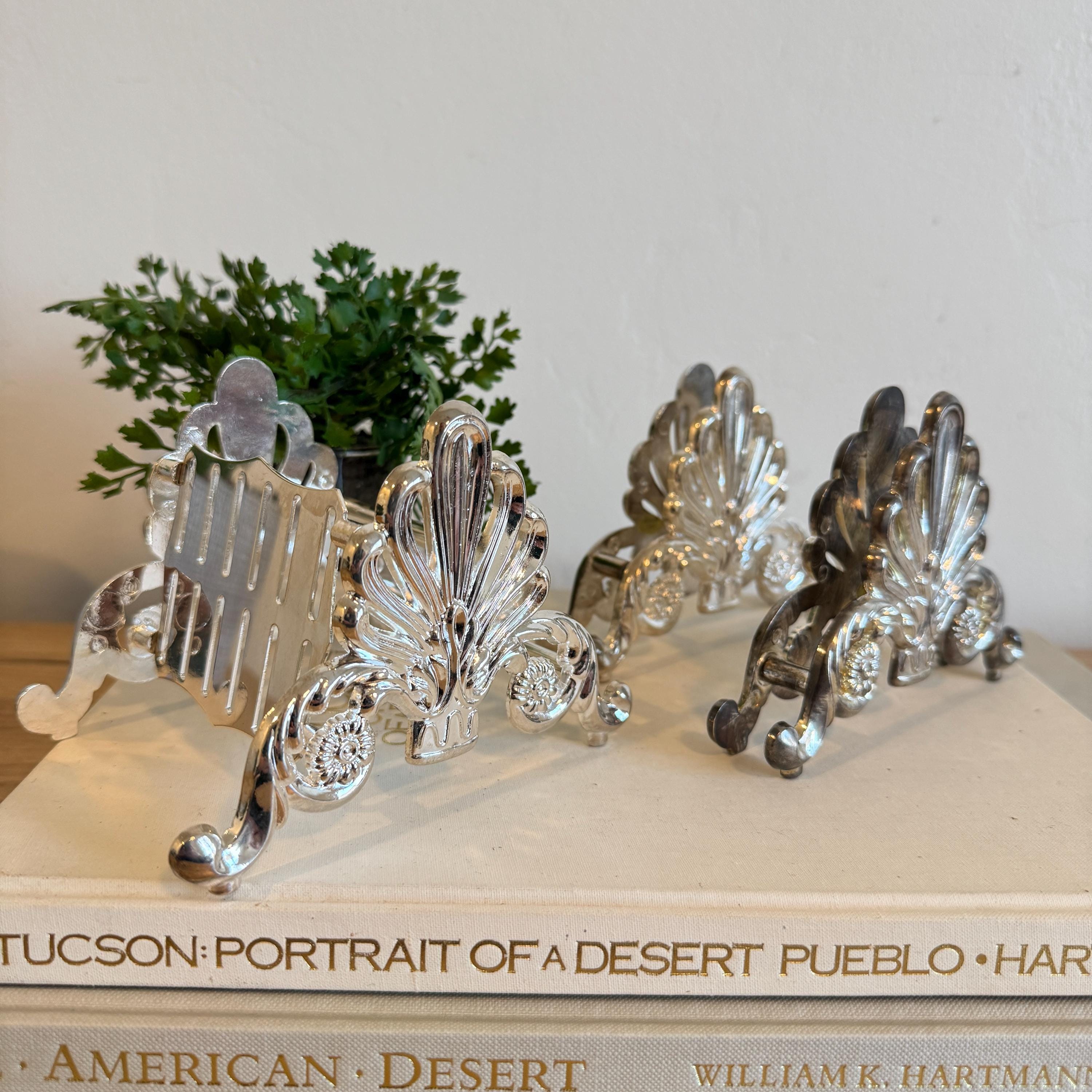Vintage Silver Plate Knife Rest | Ornate Knife Holder for Table ...
