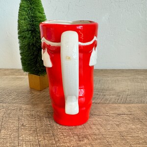 Vintage Santa Boot Pitcher Hand-painted Pottery Santa Boot Mug Eggnog ...