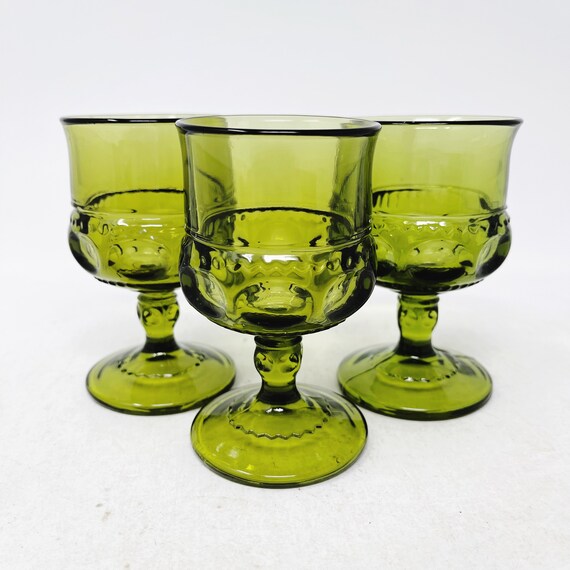 Vintage Green Goblets