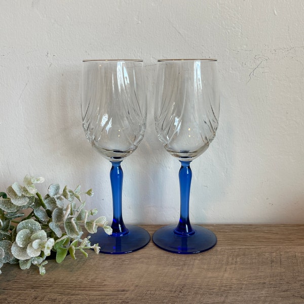 Cobalt Blue Goblets - Etsy