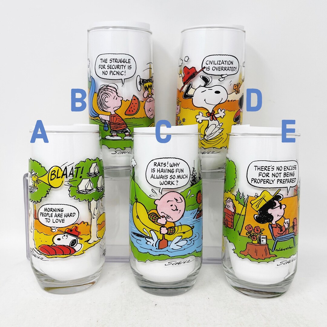Peanuts Glass - Camp Snoopy Collection - Mcdonalds Promotional Glasses ...