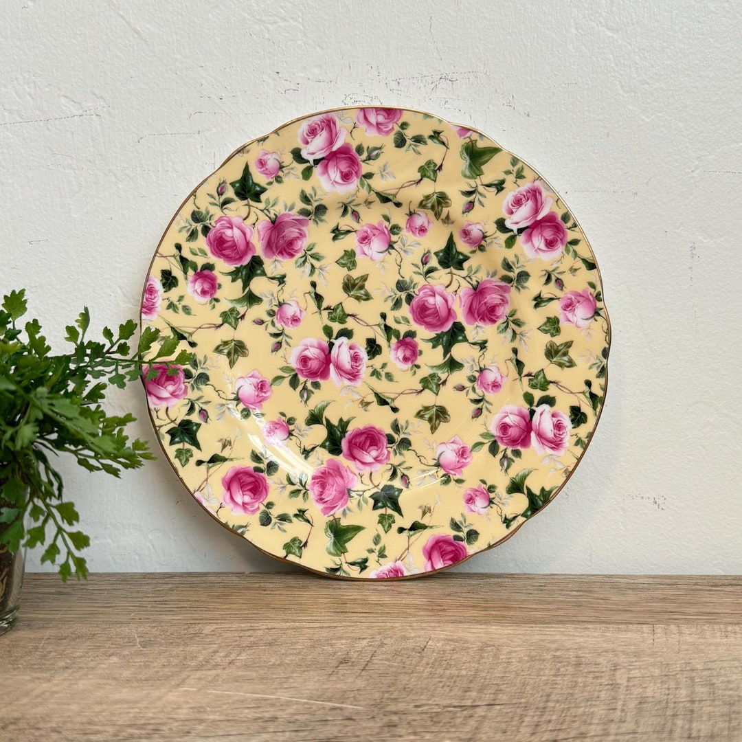 Vintage Chintz Plate - Salad or Dessert Plate - Staffordshire Royale ...