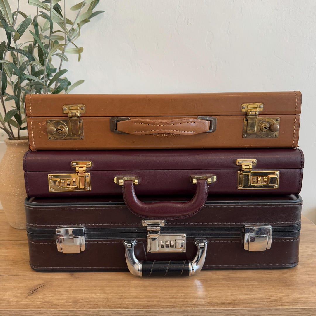 Vintage Briefcases - YOU PICK - Tan Leather Vintage - Brown Leather ...
