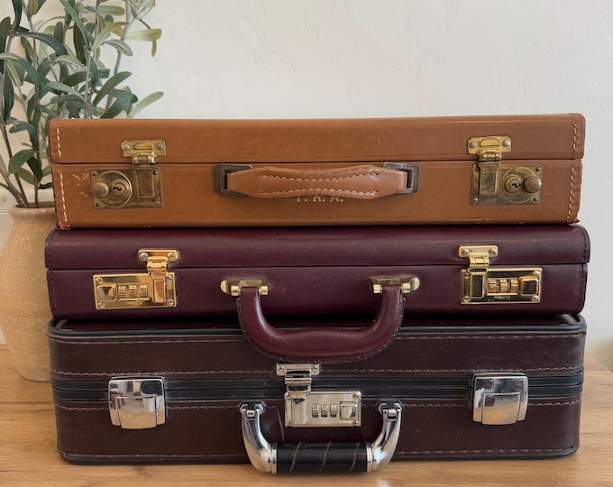 Vintage Briefcases - YOU PICK - Tan Leather Vintage - Brown Leather ...