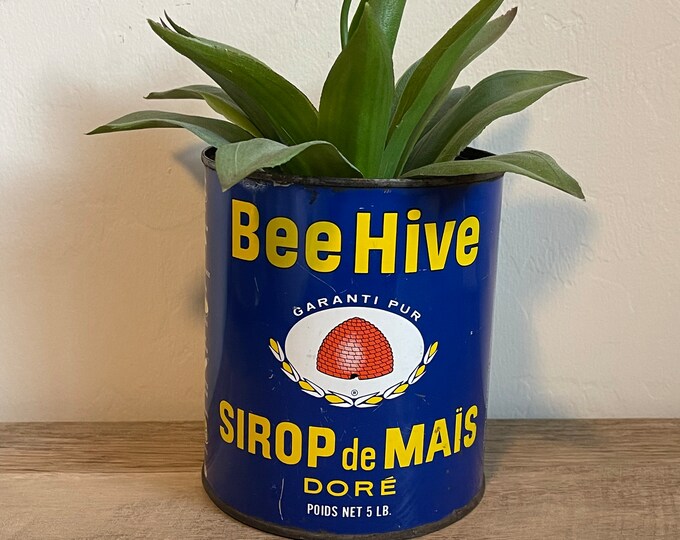 Vintage Beehive Can Honey Tin Bee Hive Corn Syrup Tin 1940's Vintage ...