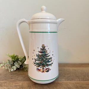 Vintage Nikko Christmas Coffee Carafe - Christmastime - Christmas Tree ...