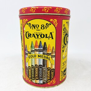 Vintage Crayola Tin Crayola Tin With Crayons Replica of 1903 1982 ...