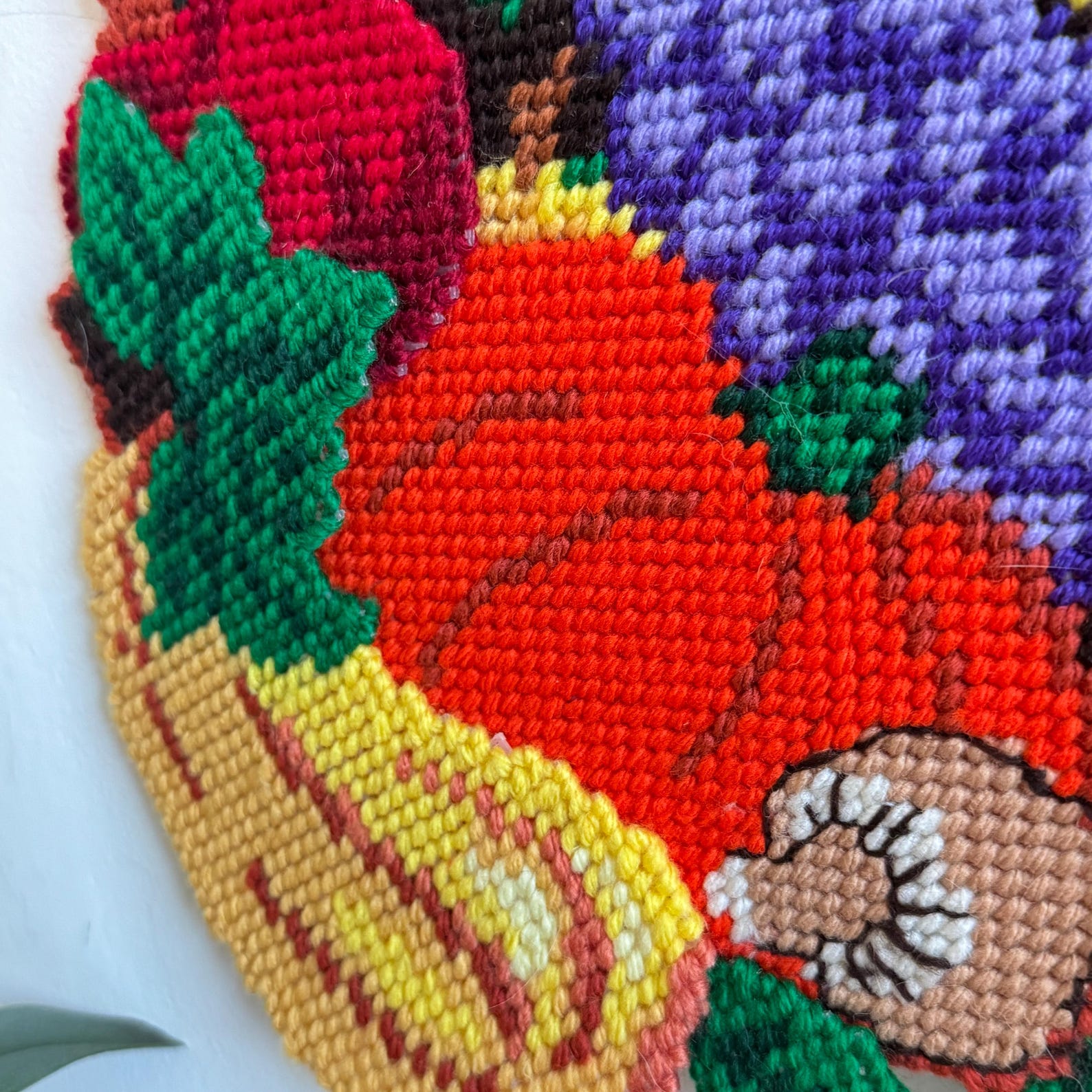 Plastic Canvas Cornucopia Wall Hanging | Completed | Vintage Fall ...
