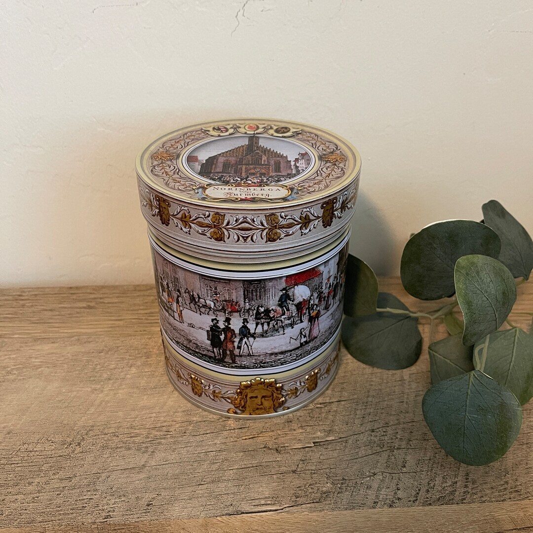 Vintage German Tin - Silver and Gold Colors - Norinberga - Vulgo ...