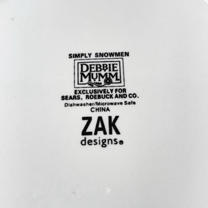 Debbie Mumm Snowman Dishes YOU PICK Simply Snowman Sears, Roebuck & Co. 8 Salad Dessert Plate ...