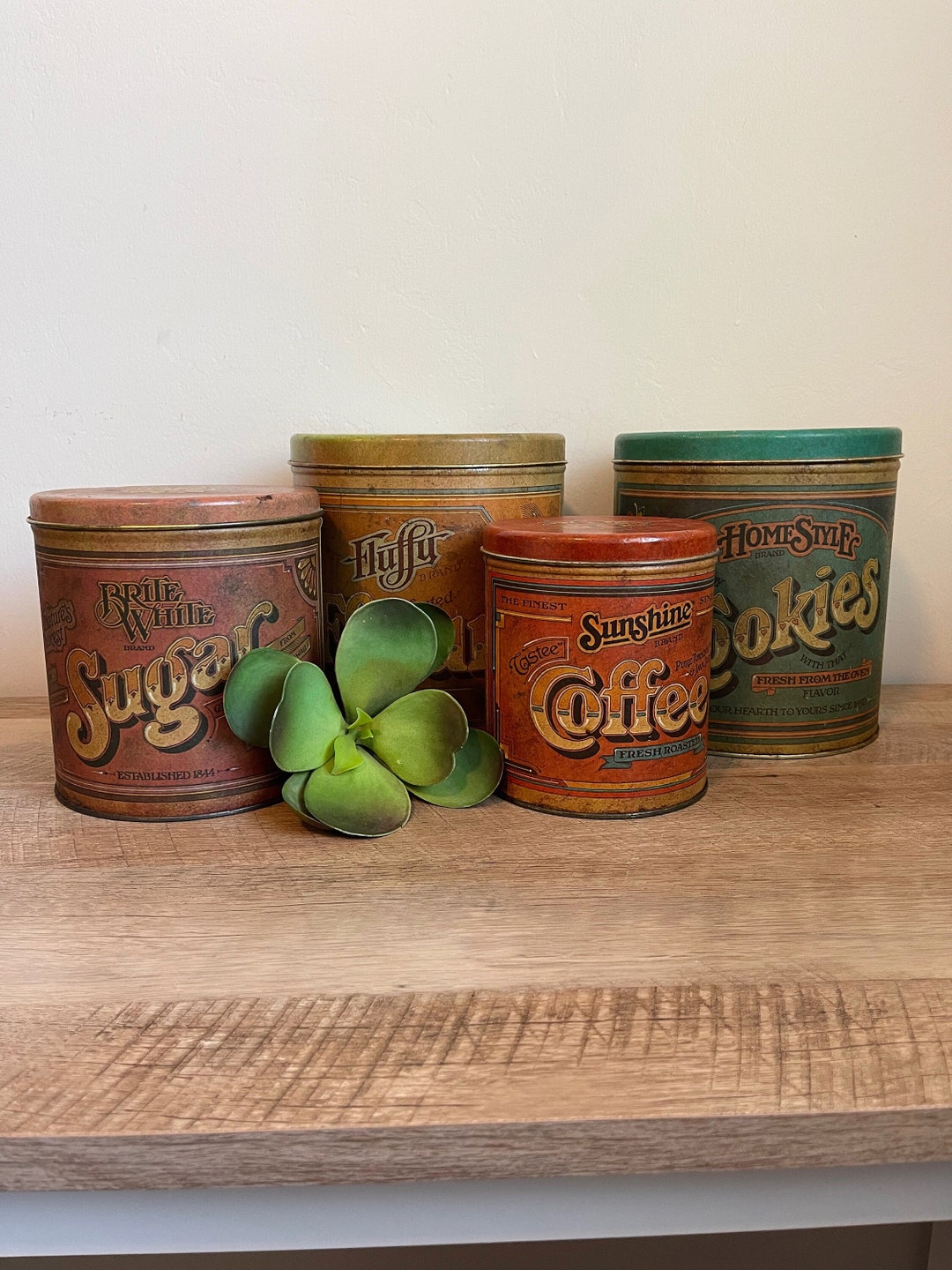 Ballonoff Kitchen Canisters YOU PICK Tins R & D Company - Etsy