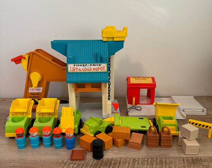 Fisher Price Lift & Load Depot AND Lumber Yard! Vintage Fisher Price ...