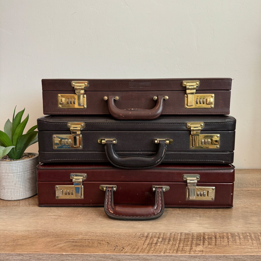 Vintage Briefcases - YOU PICK - Vintage - Burgundy Briefcase - Brown ...