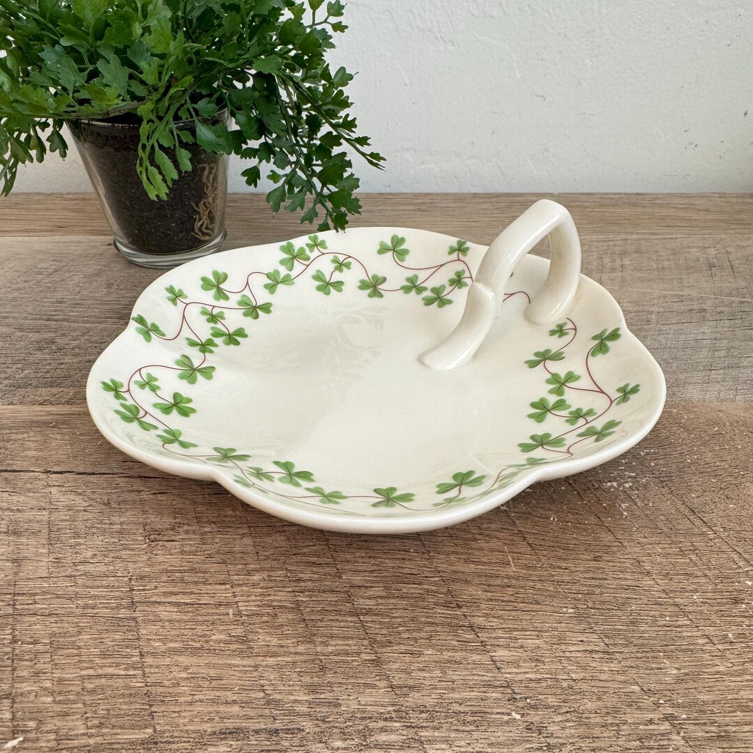 Vintage Shamrock Dish - Clover - Godinger and Co - Shannon - Candy Dish ...