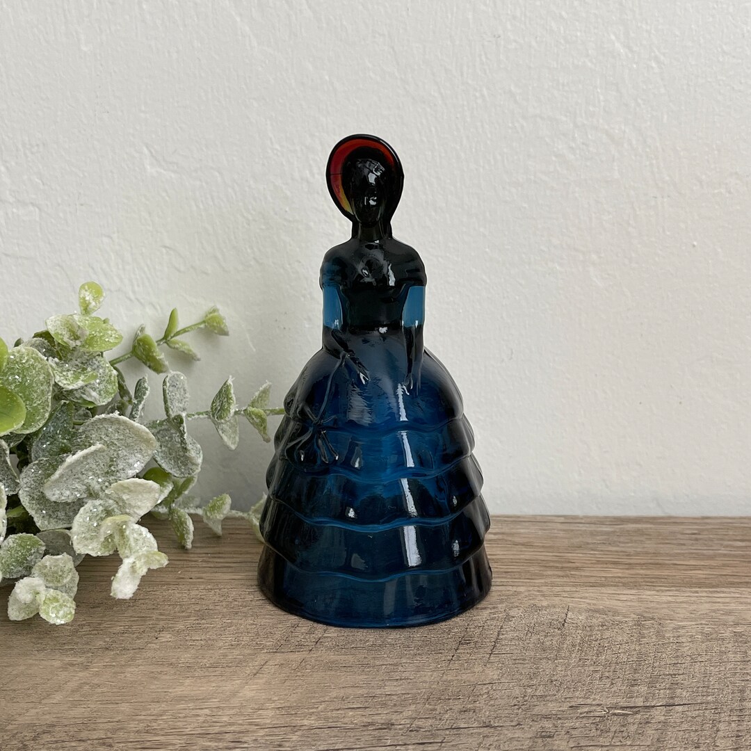 Vintage Summit Art Glass Woman - Melanie Blue - Blue and Amber Glass ...