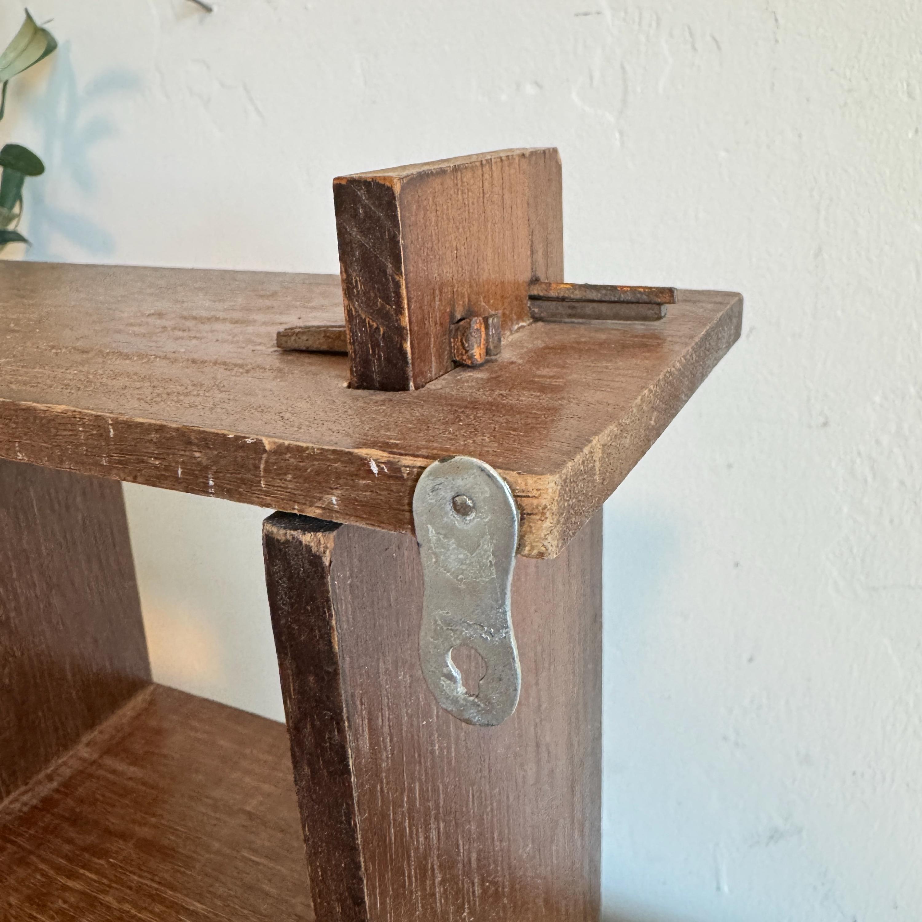Wood Cubby Shelf | Vintage Wall Organizer | Rustic Display Rack ...