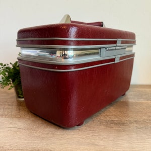 Vintage Samsonite Travel Case Samsonite Profile Train Case Burgundy ...