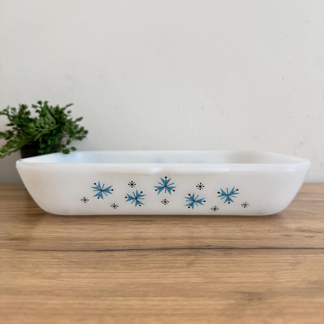 Vintage Phoenix Casserole Dish | Atomic Starburst Opalware Baking Dish ...