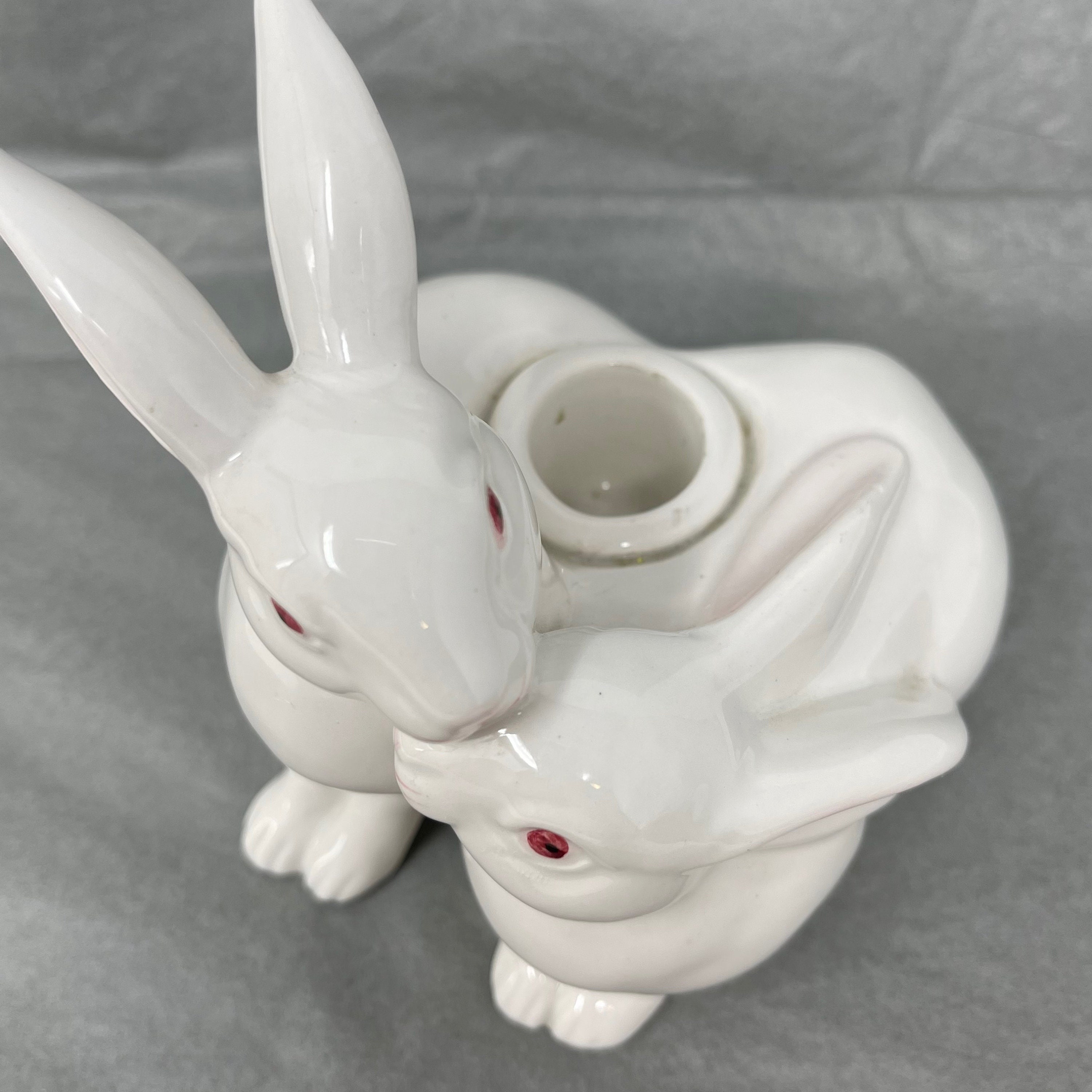 Fitz and Floyd Bunny Candle Holder Two Bunnies Taper - Etsy