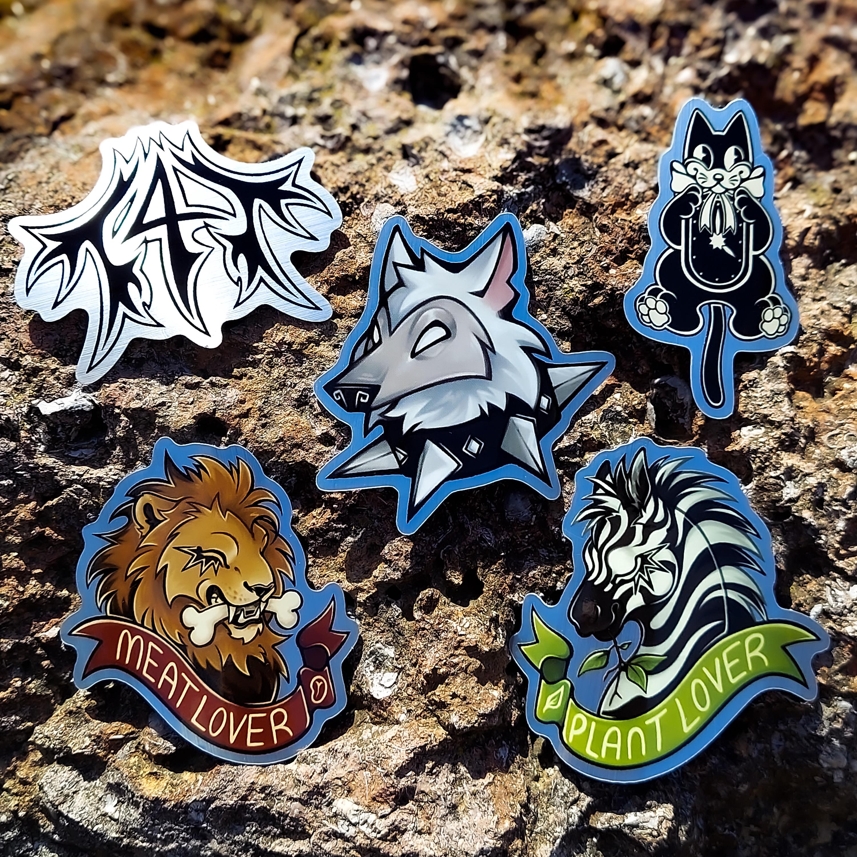 Animal Jam Arctic Wolf Spike Collar | Brushed Silver Sticker - Etsy