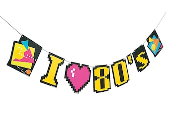 80s Party Banner | Etsy