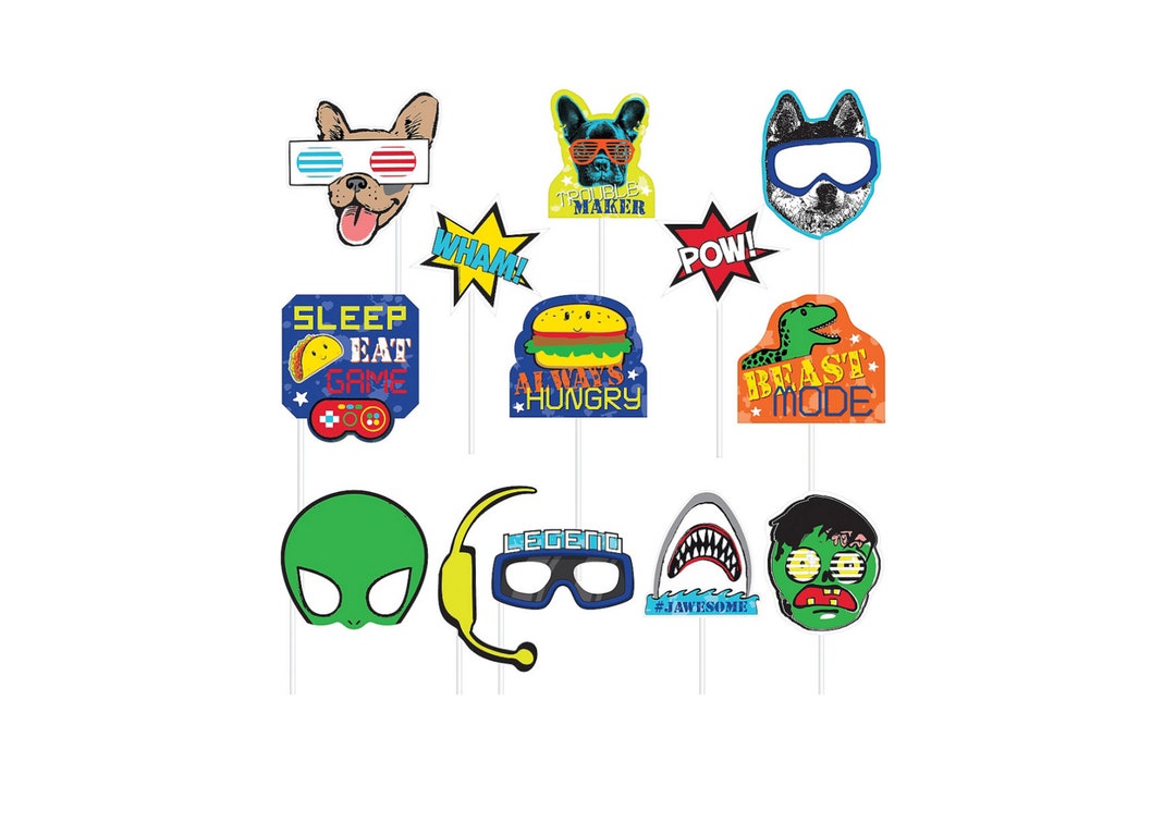 Epic Party Photo Prop Kit 13ct Epic Party Decor Video Game - Etsy
