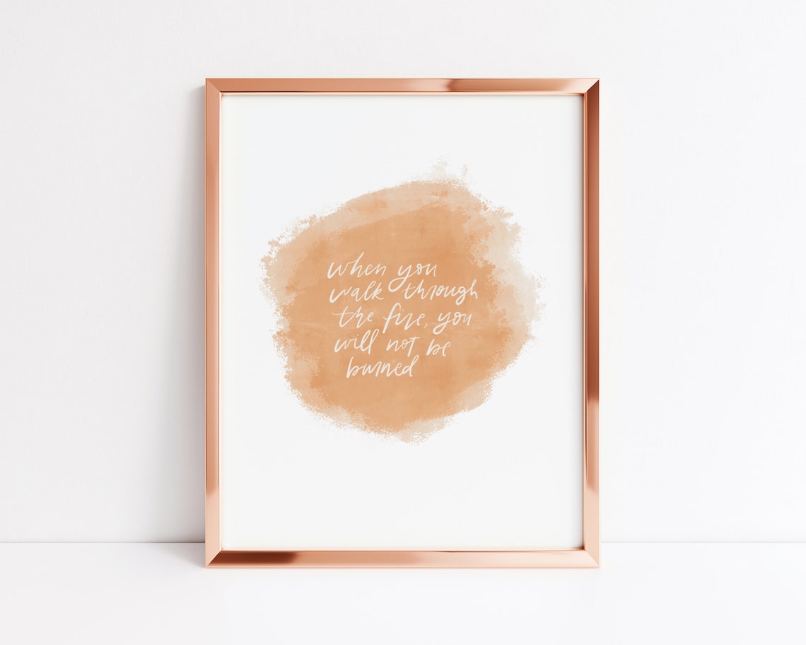 Bible Verse Sign, Scripture Wall Art, Watercolor Print, Christian Gifts ...