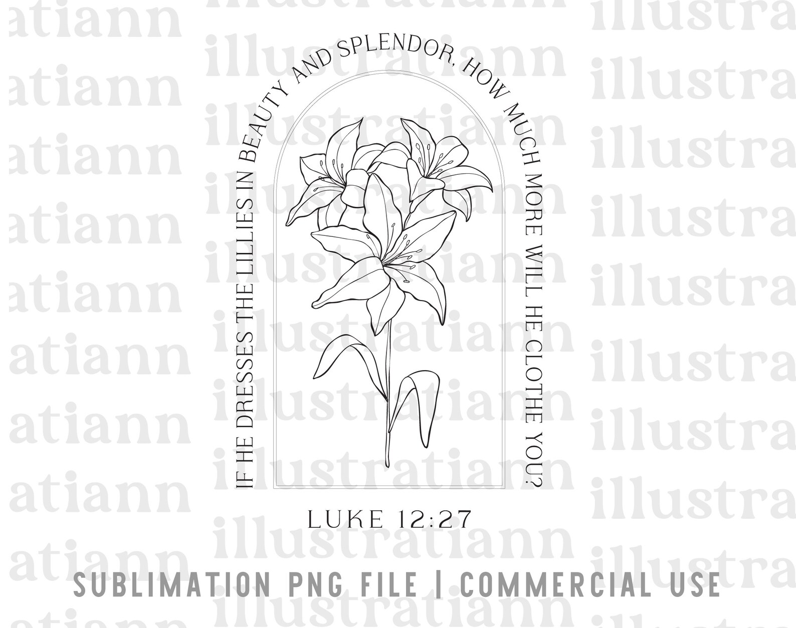 Luke 12 27 Bible Verse Png, Boho Faith Sublimation Design,commercial ...