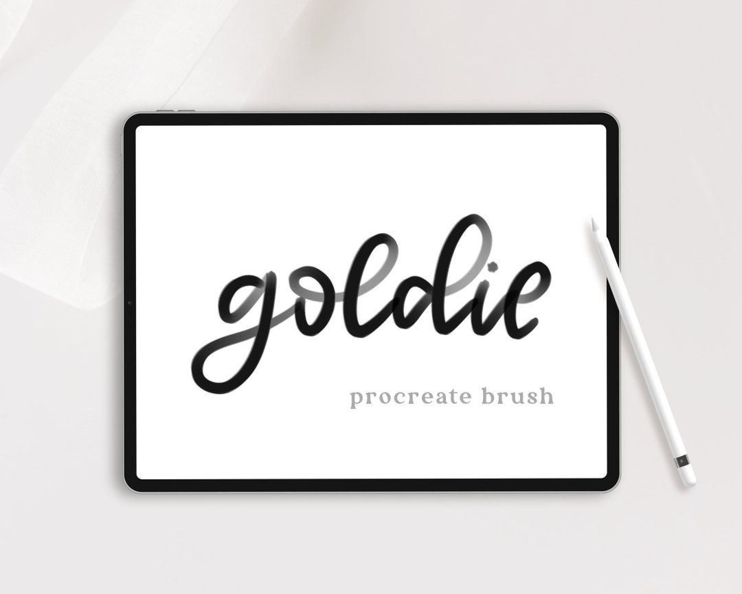 Goldie Watercolor Procreate Calligraphy Brushes, Procreate Brushes ...