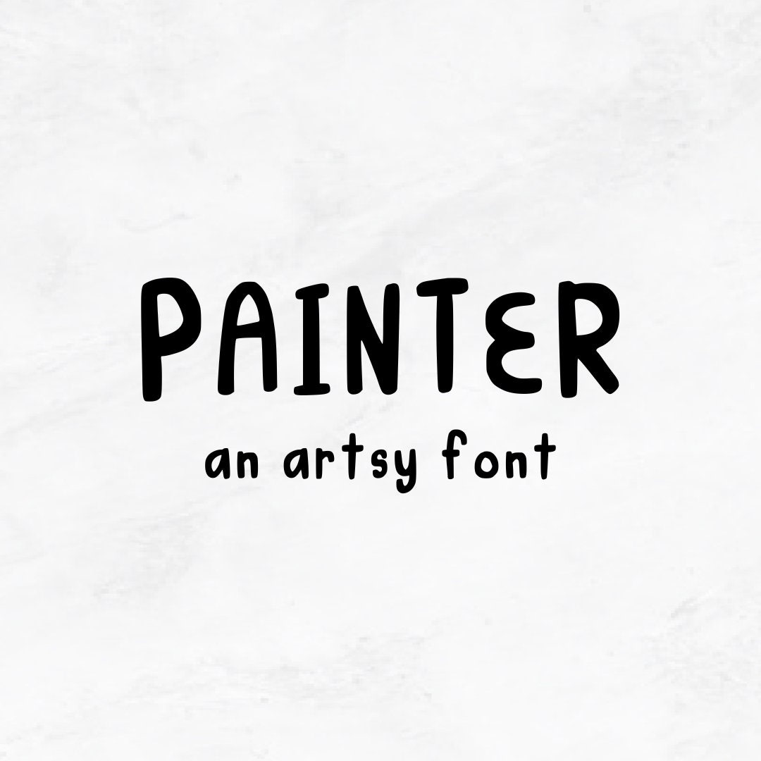 Bold Playful Display Font for Crafts, Paint Lettering Typeface for ...