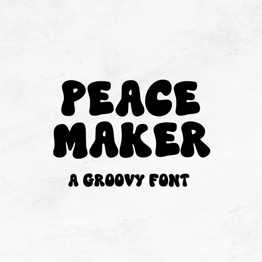 Groovy Old School Font for Crafting, Retro Chunky Funky Typeface for ...