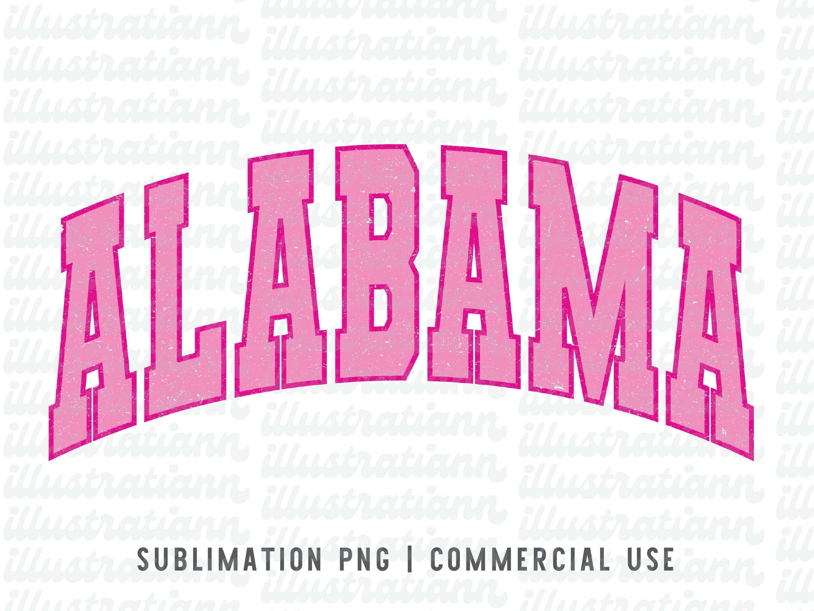 Vintage Varsity Alabama Png for Sublimation, Trendy Travel State ...