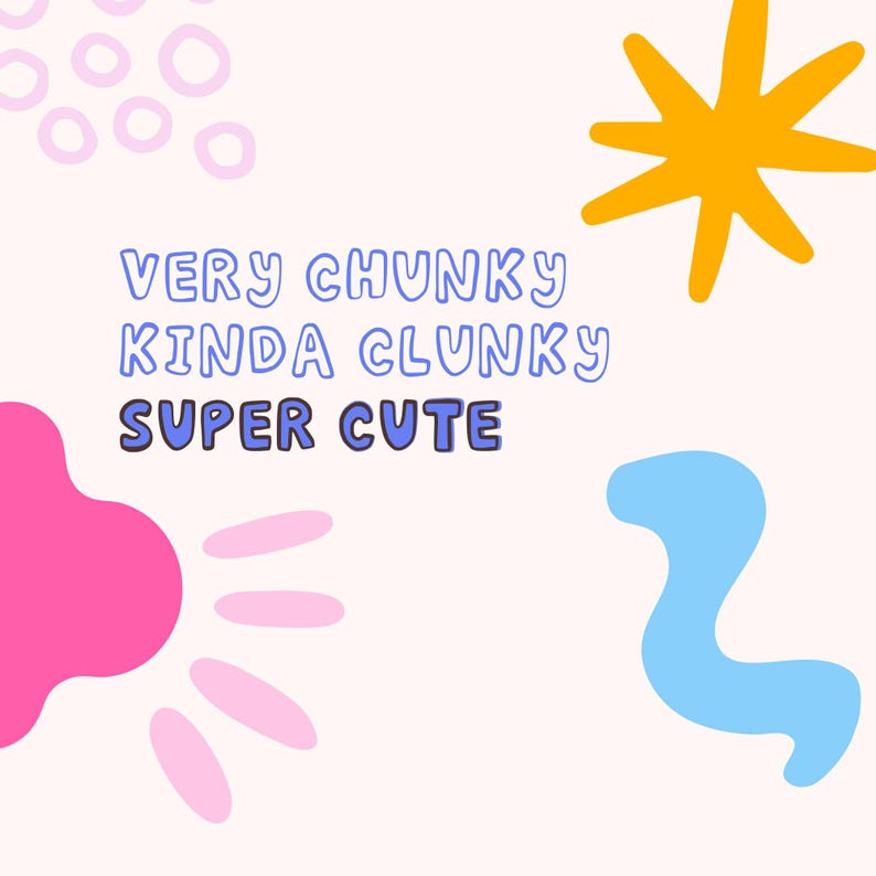 Chunky Outline Font Duo Handwritten, Whimsical Outlined Filled Font ...