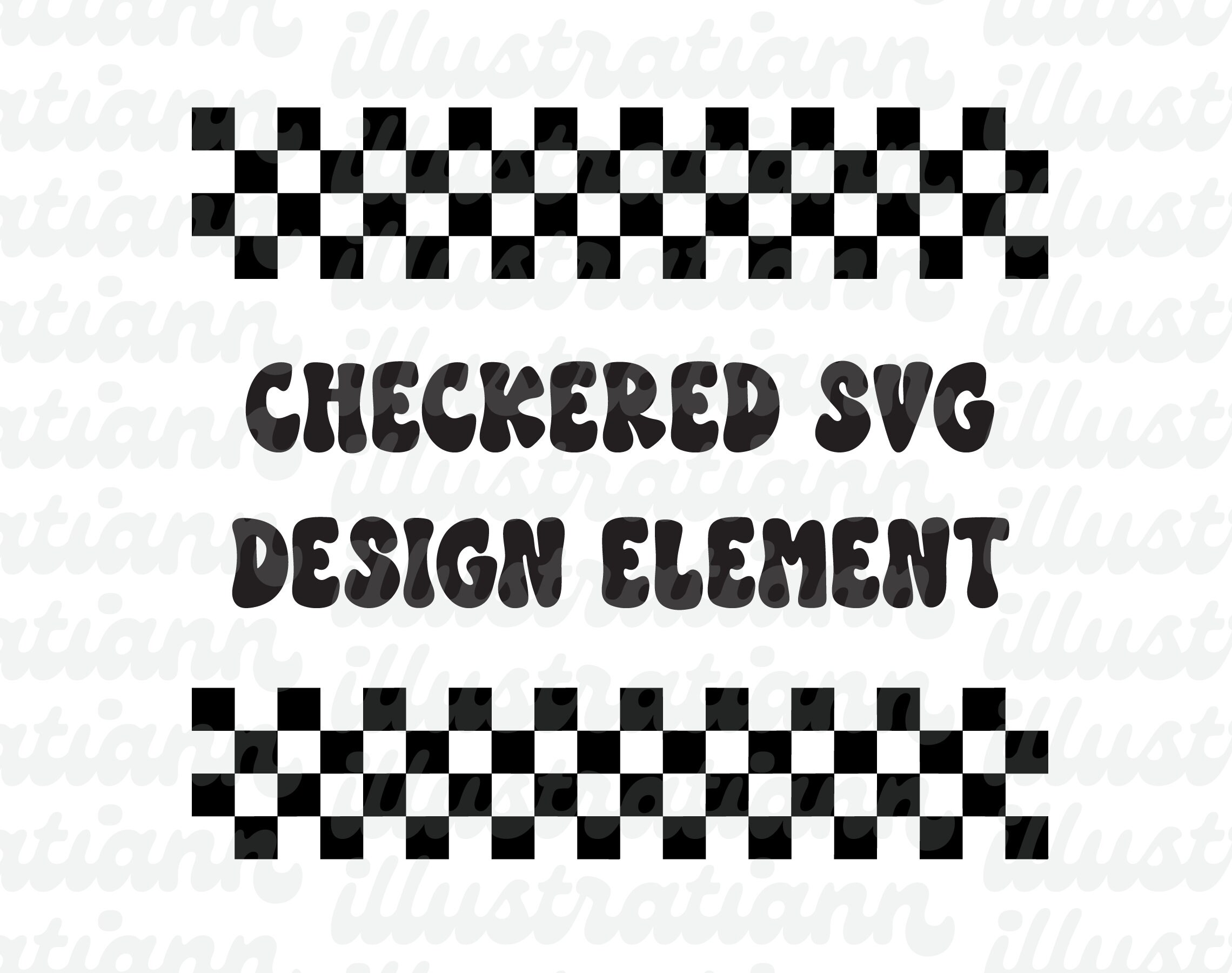 Checkered SVG Design Element Checkerboard Clip Art Retro - Etsy