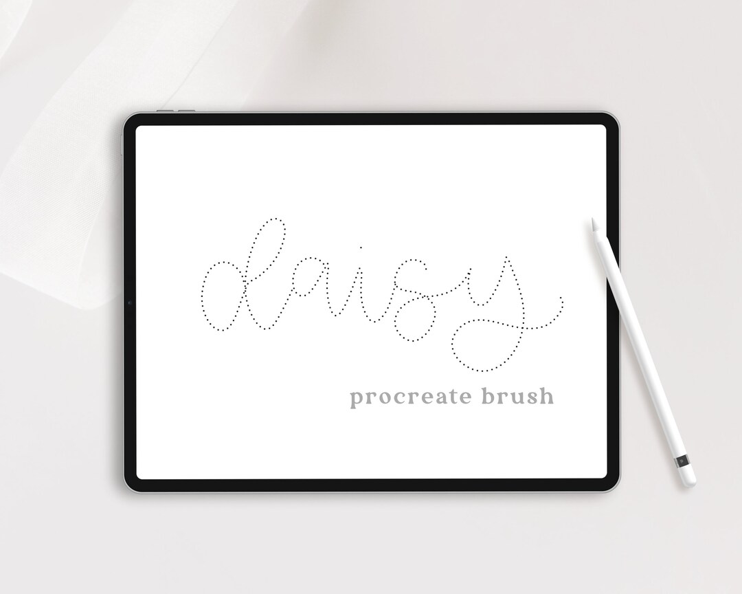 Daisy Dot Procreate Brush, Procreate Texture Dotted Brush, Calligraphy ...