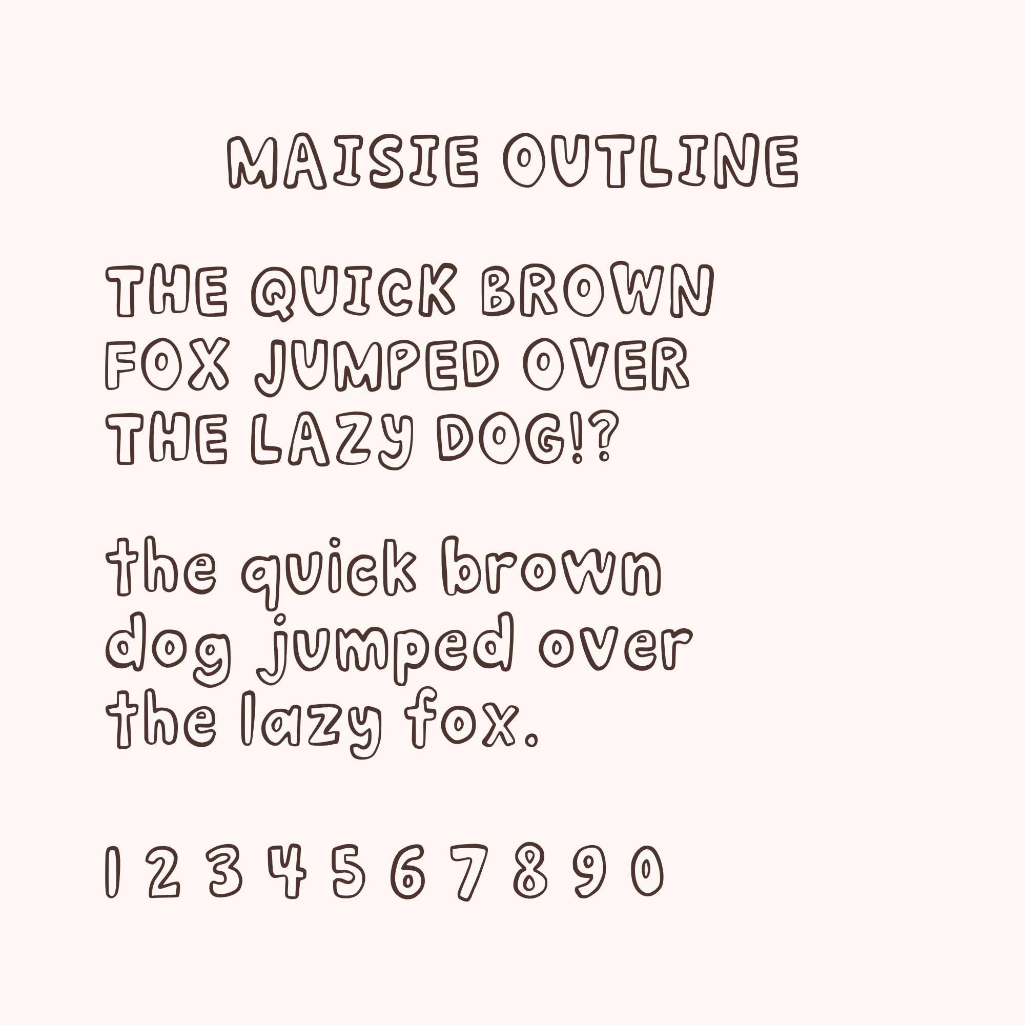 Chunky Outline Font Duo Handwritten, Whimsical Outlined Filled Font ...