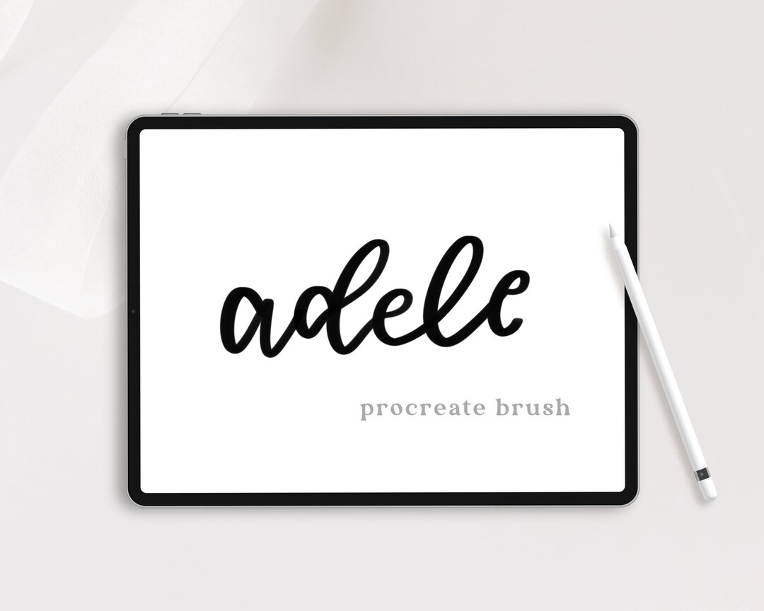 Adele Procreate Lettering Brush, Instant Download, iPad Lettering Brush ...