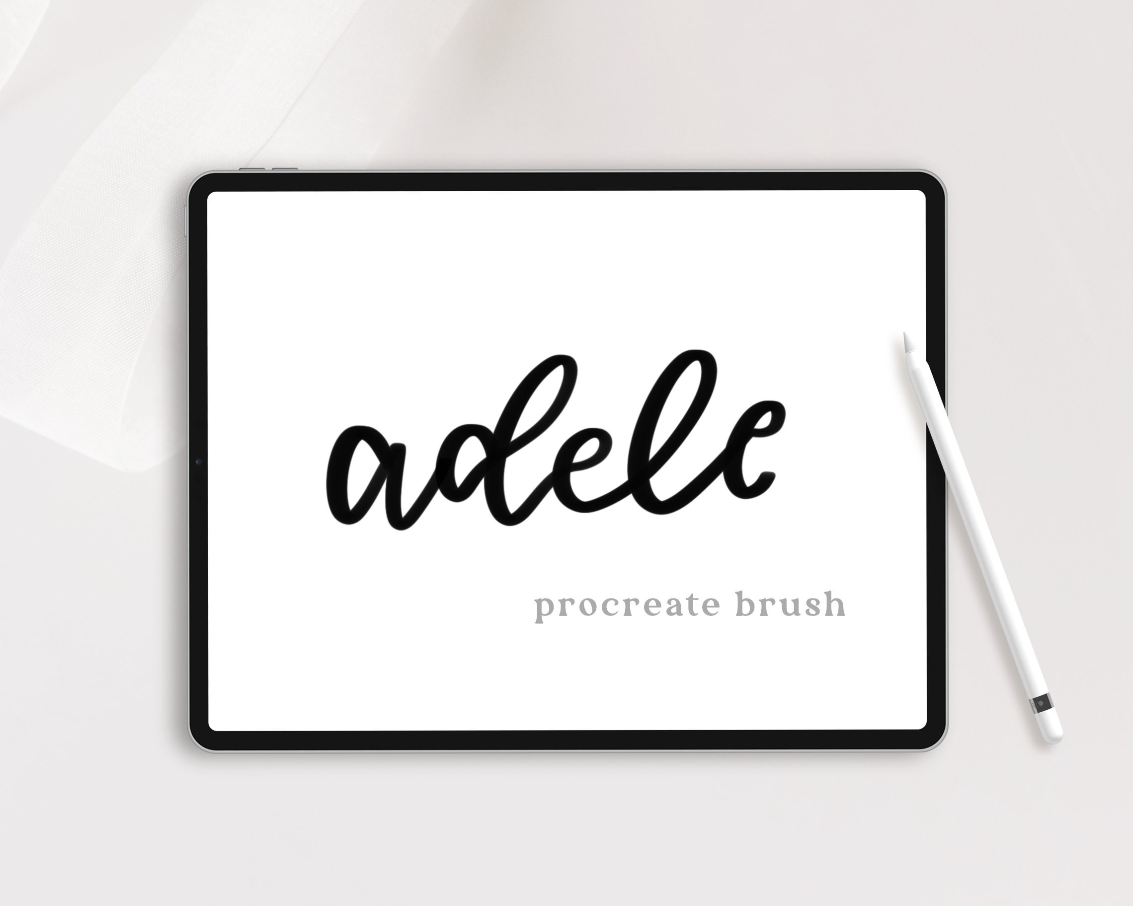 Adele Procreate Lettering Brush, Instant Download, iPad Lettering Brush ...