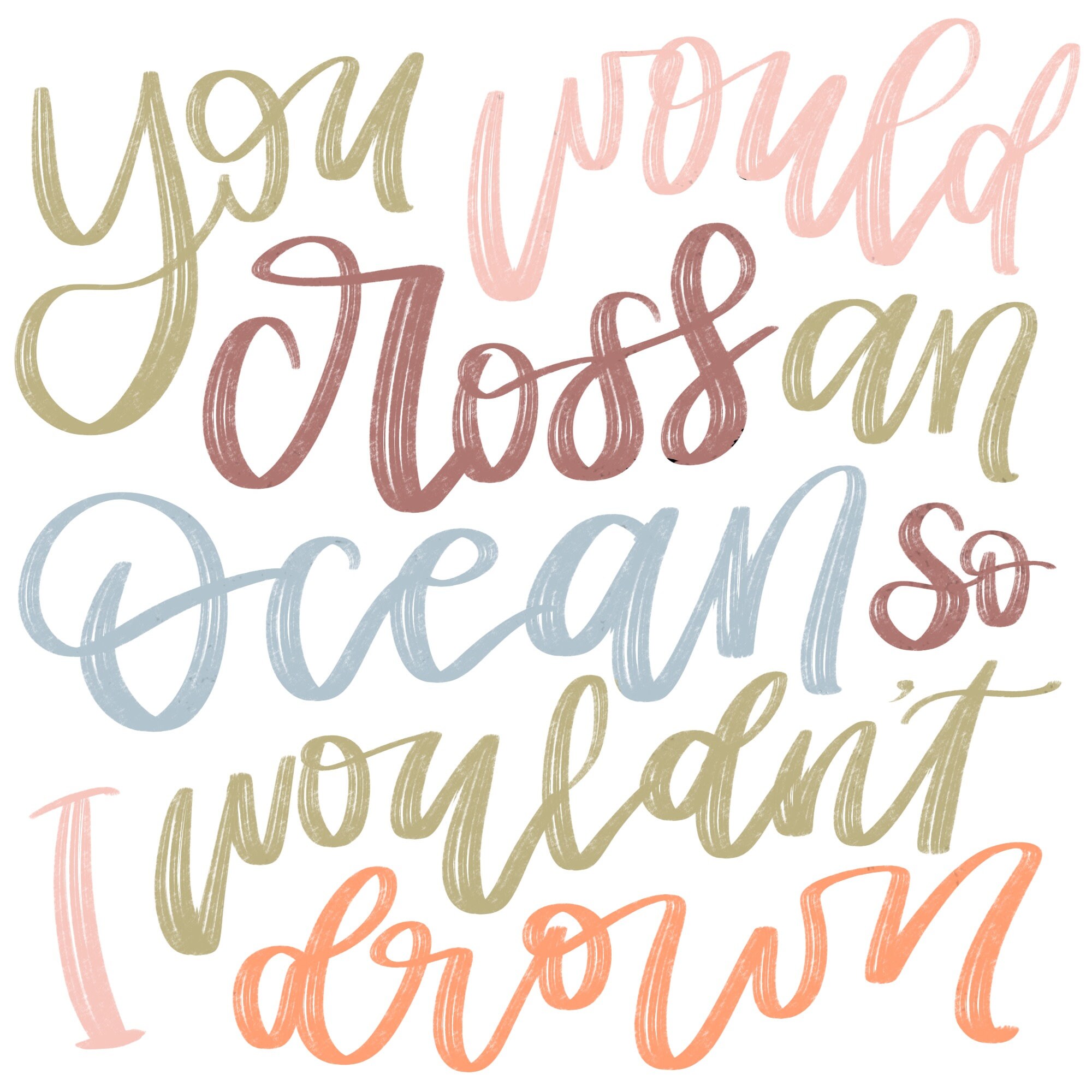 Aerie Streak Procreate Brush, Streaky Lettering Brush, Procreate ...