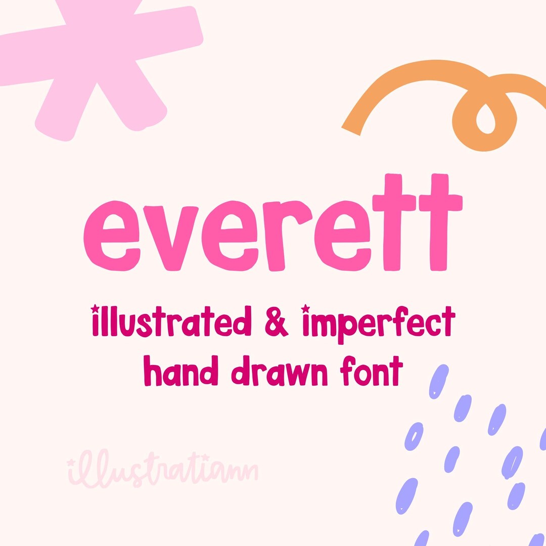 Playful Handwritten Font for Branding, Whimsical Font Set, Cute Fonts ...