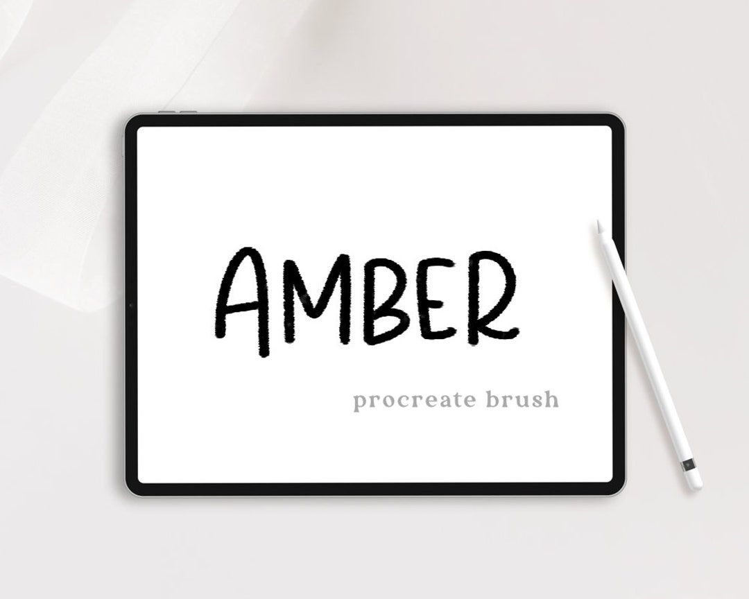 Permanent Marker Procreate Brush, Amber Flat Lettering Brush, Textured ...