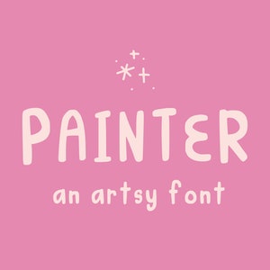 Bold Playful Display Font for Crafts, Paint Lettering Typeface for ...