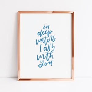 Bible Verse Wall Art, Blue Nursery Decor, Inspirational Wall Art ...