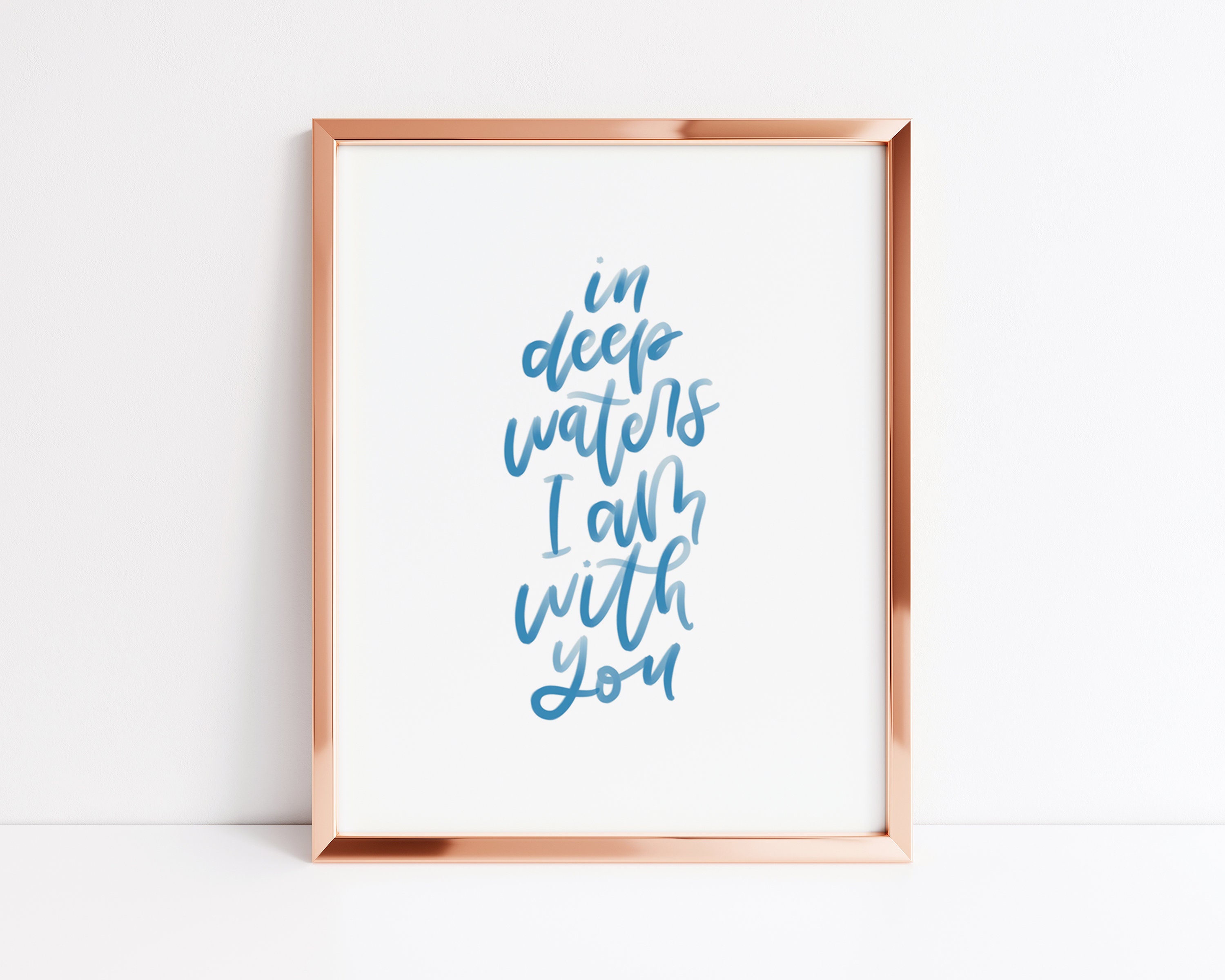 Bible Verse Wall Art, Blue Nursery Decor, Inspirational Wall Art ...
