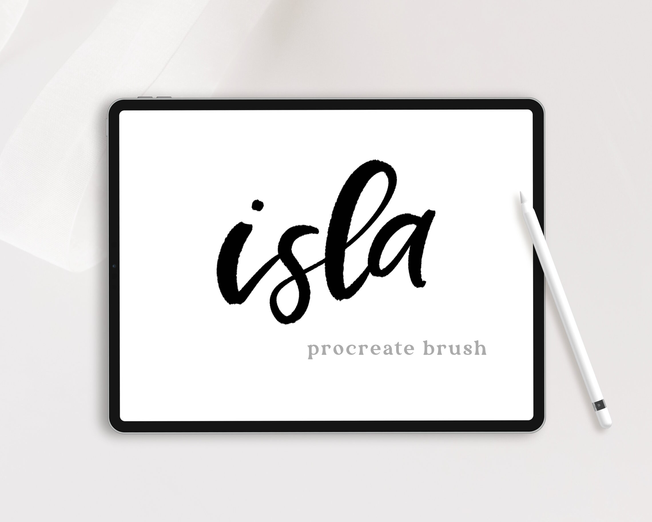 Isla Calligraphy Procreate Brush Ipad Lettering Brush - Etsy