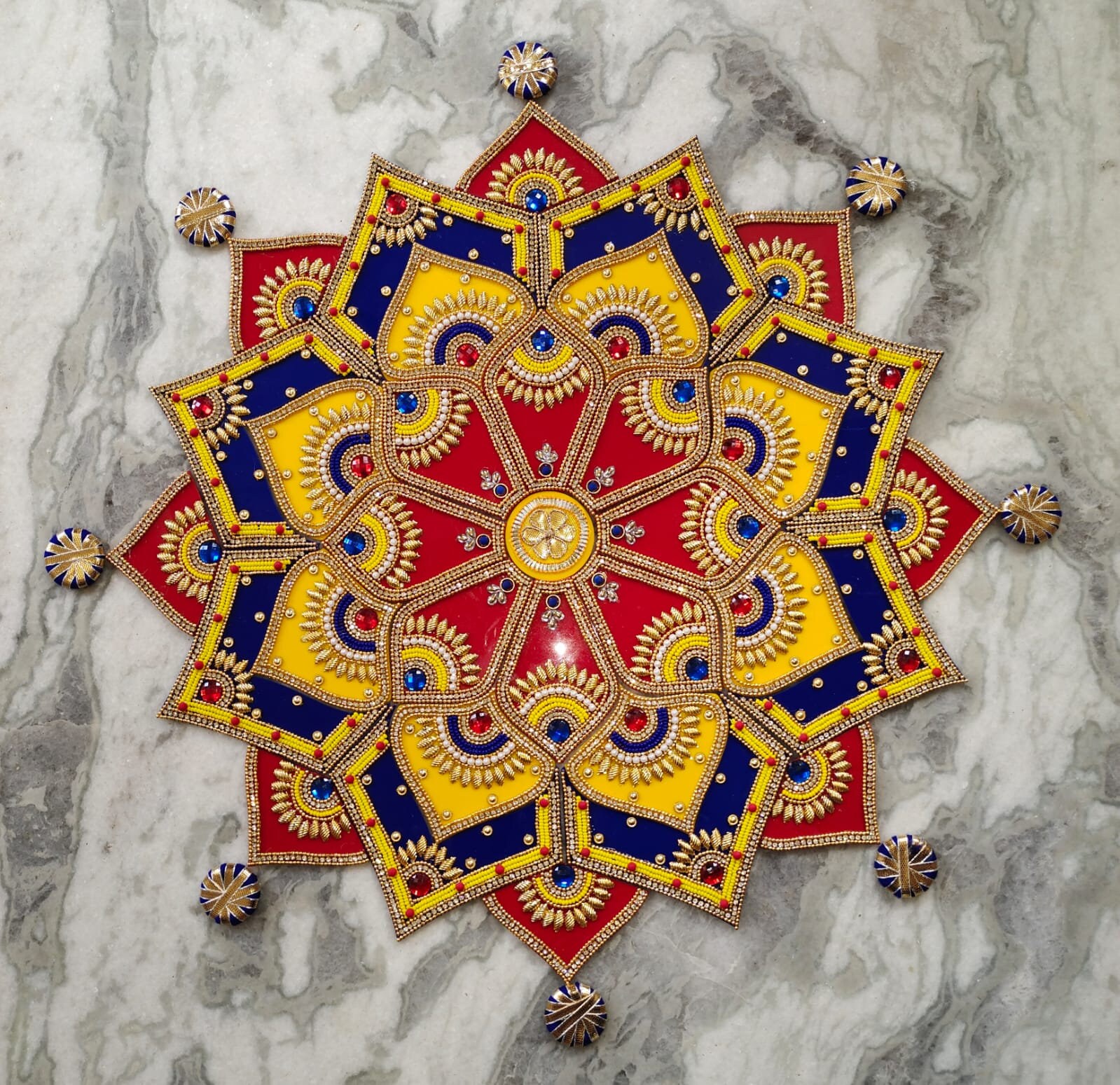 Handmade Acrylic Rangoli for Home and Temple Decor - Etsy