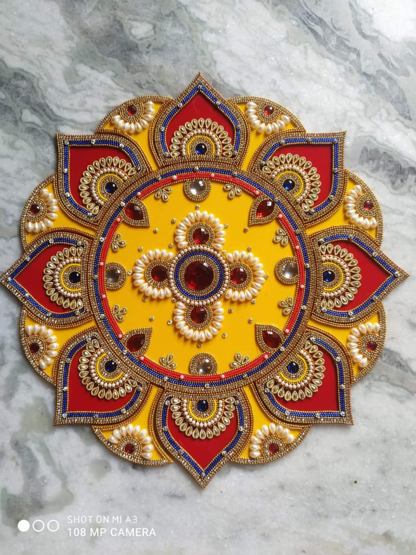 Buy Indian Rangoli Handmade Acrylic Rangoli for Home and Temple Online ...